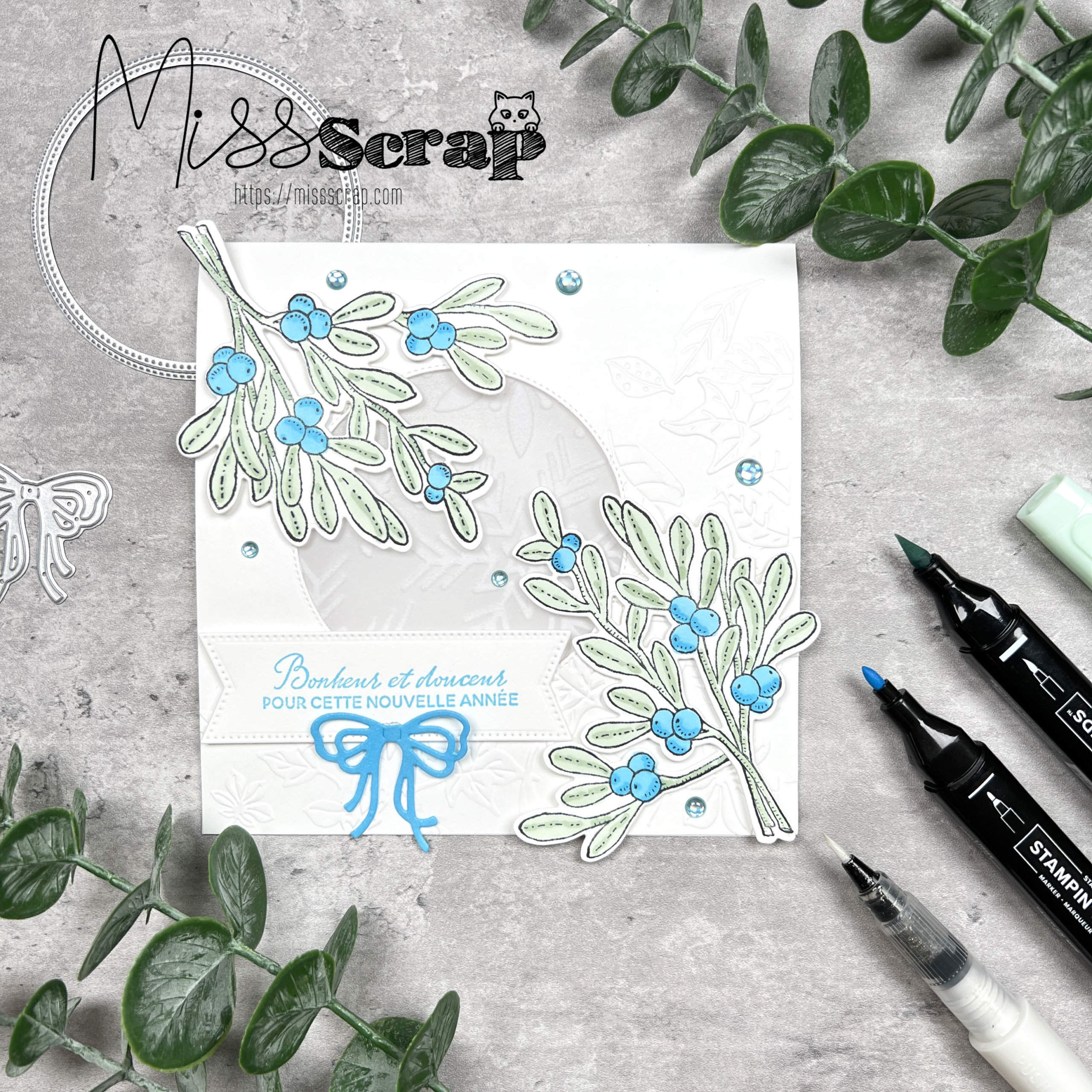 Live #147: magie sous le gui avec les stampin'blends - Missscrap