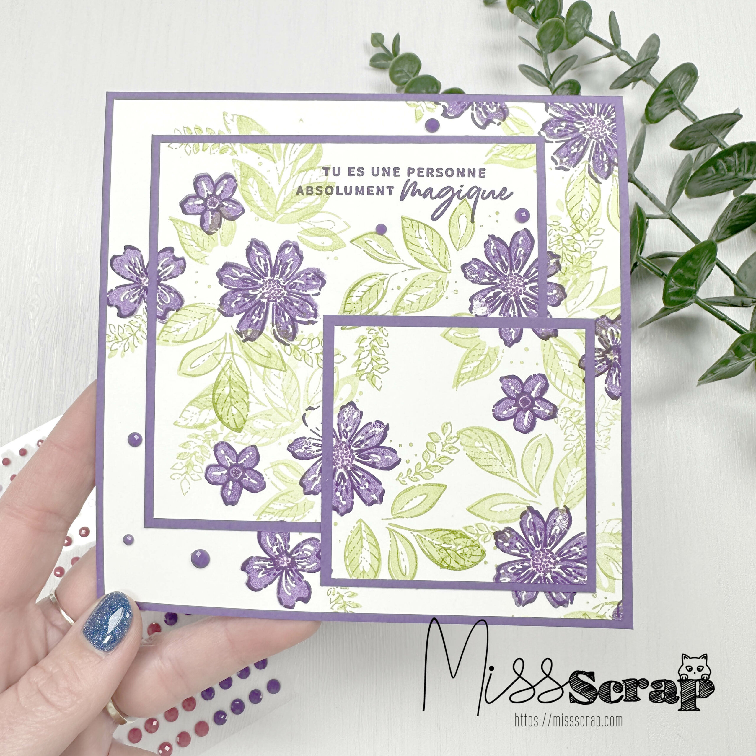 Live #174: Triple stamping technique (tutoriel) - Missscrap