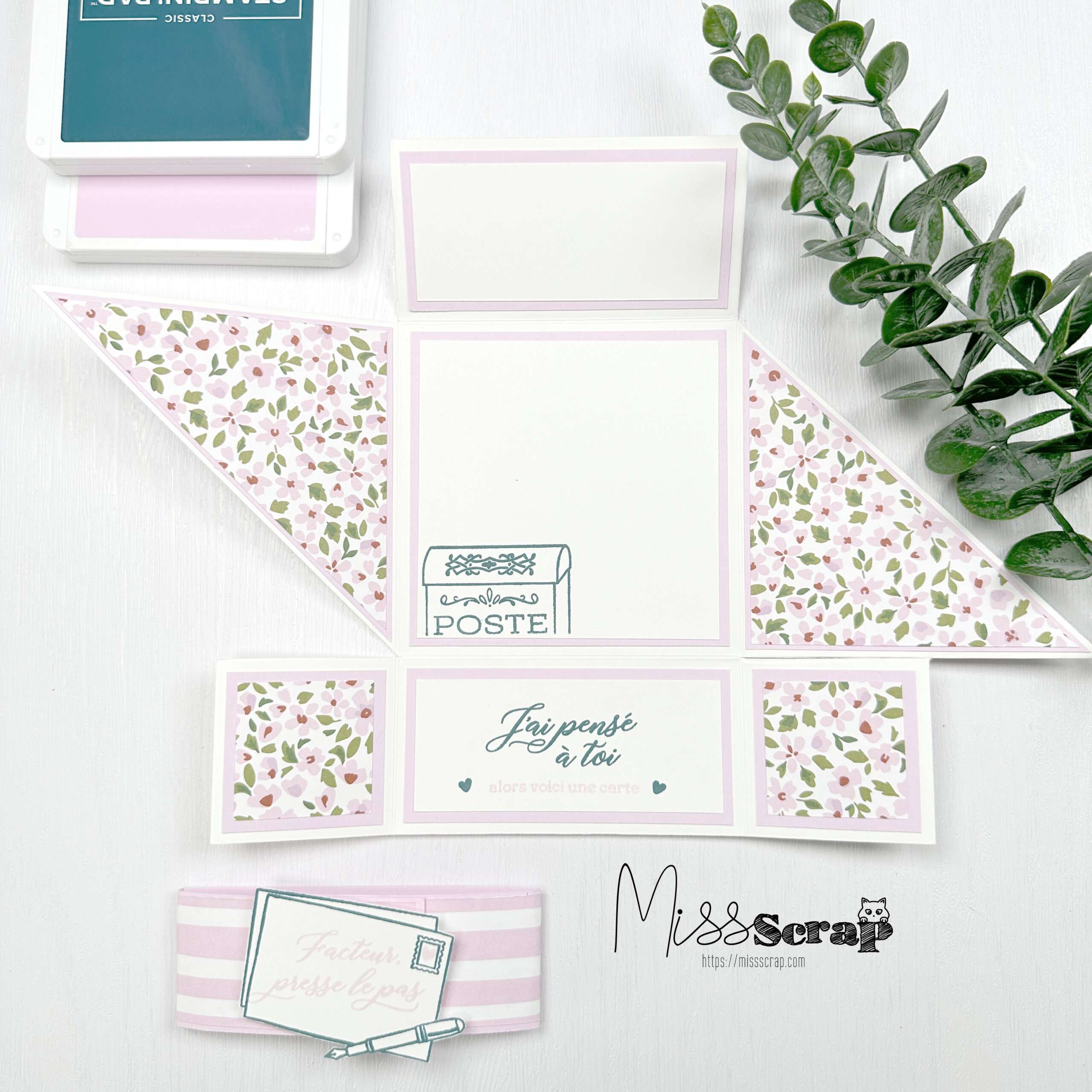 Live #178: Six fold card / carte à 6 panneaux (tuto) - Missscrap