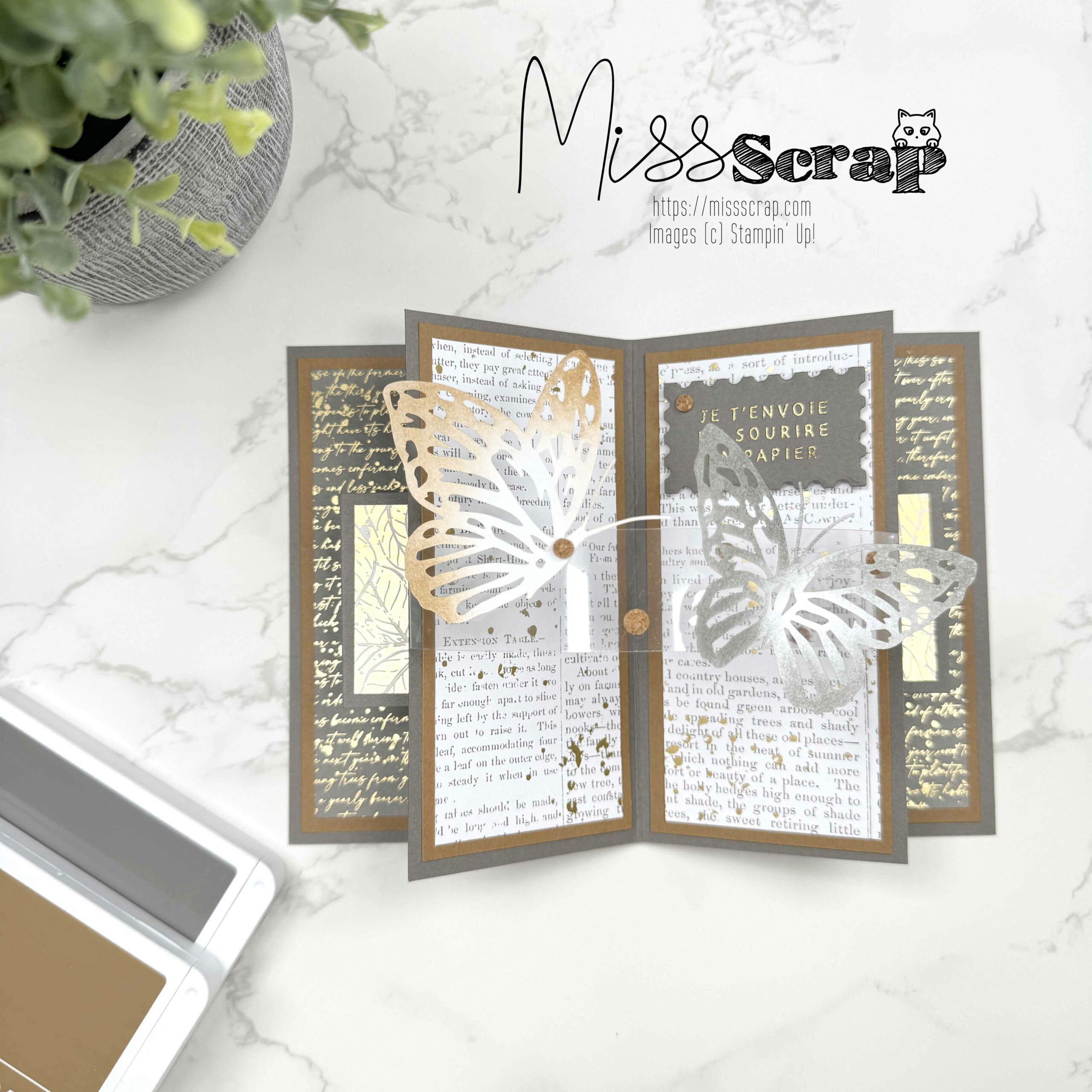 Live #209: la carte livre en suspension / suspended book card - Missscrap